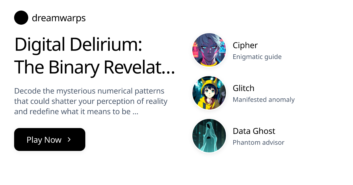 Digital Delirium: The Binary Revelation | dreamwarps.com