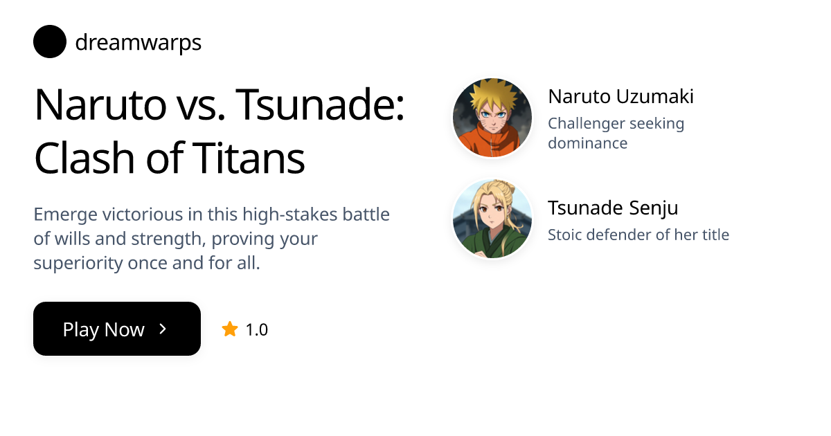 Naruto vs. Tsunade: Clash of Titans | dreamwarps.com
