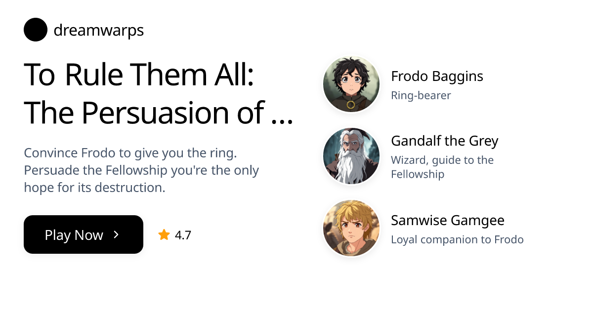 To Rule Them All: The Persuasion of Frodo | dreamwarps.com